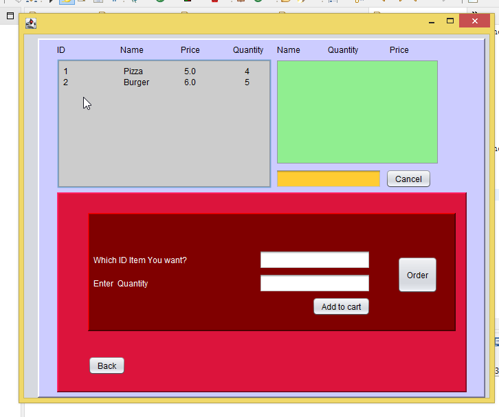 Simple Ordering System In Java Free Source Code Sourcecodester